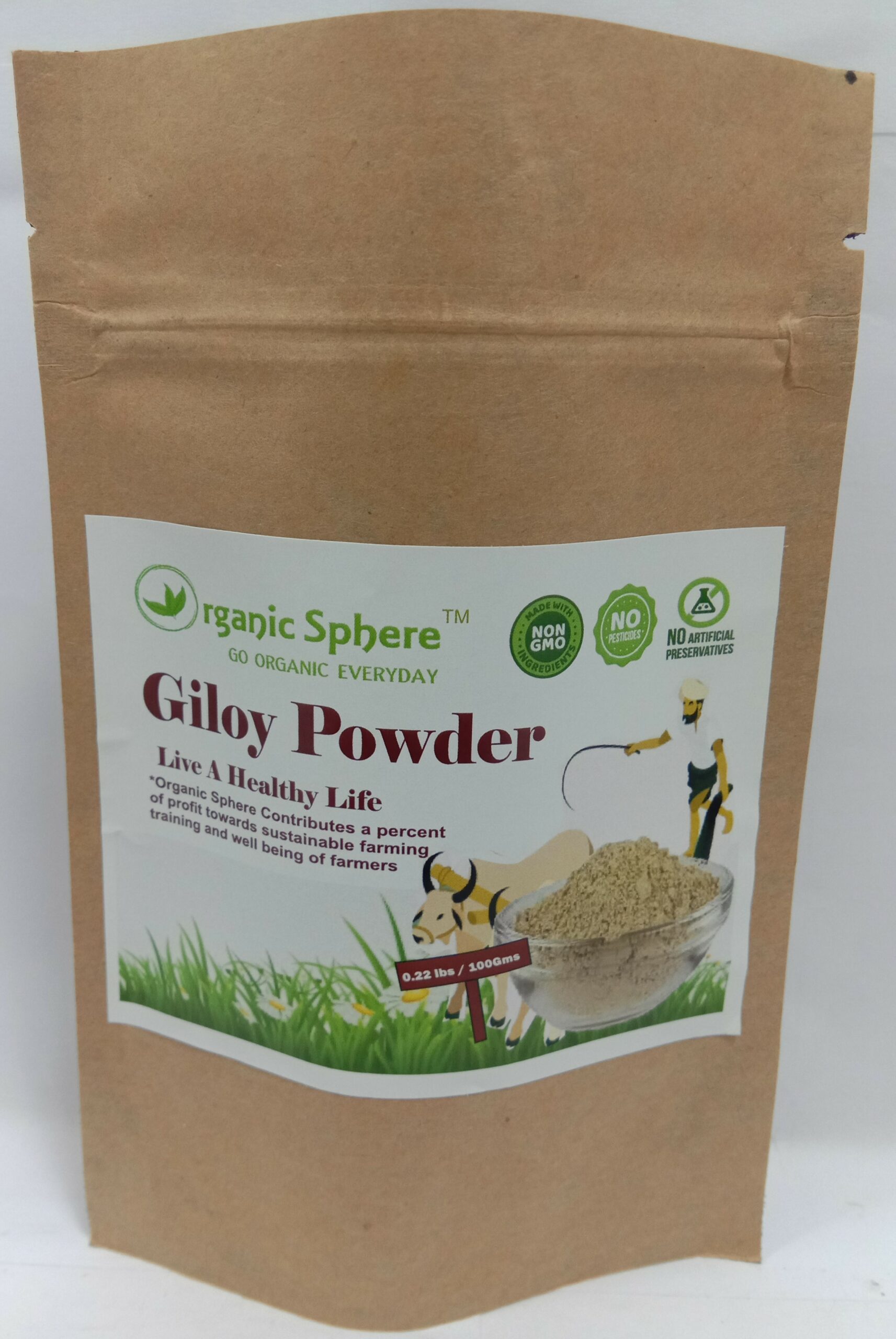 Organic Giloy Powder (100g) | Buy Online - Organic Sphere